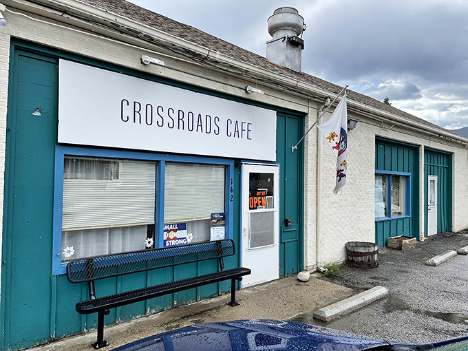 Crossroads Cafe embodies small-town charm with its unassuming facade hiding homestyle cooking that locals line up for.