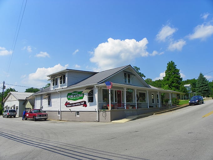 Tichenor's Mercantile serves as both general store and community hub. Inside, conversations flow as freely as the coffee, and nobody's in too much of a hurry.