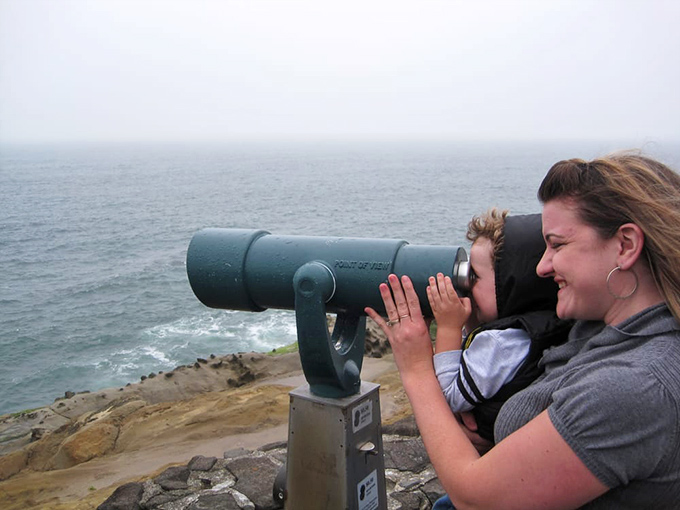 Coastal viewfinders: where quarters buy memories, and parents create the same wonder for their children that they once experienced themselves. 