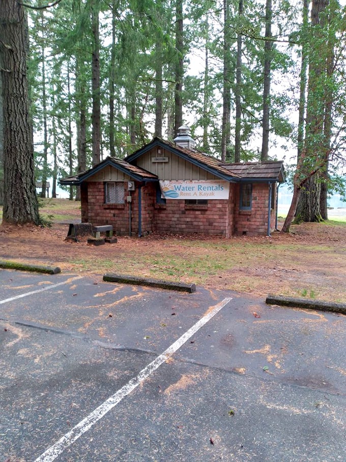 Rustic charm in cabin form! This water rental hut has witnessed decades of summer excitement and countless "I caught one THIS big" stories.