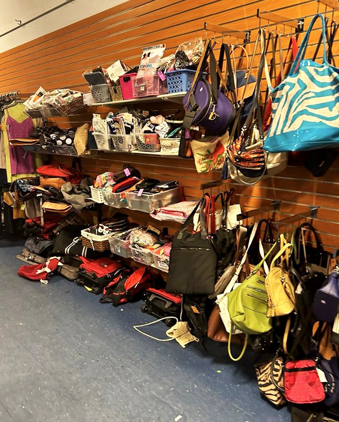 The handbag section is a rainbow of leather, canvas, and possibility. From designer lookalikes to genuine vintage finds, arm candy has never been so affordable.