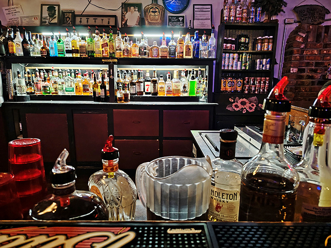 The bar at Big Ed's stocks exactly what you need after a long day: liquid hospitality in various proof levels.