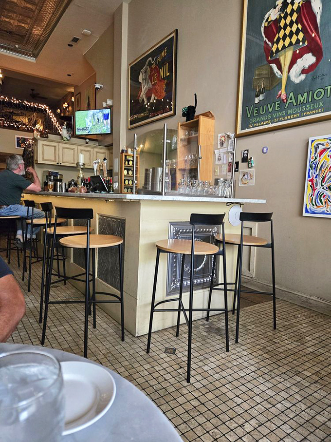 The bar area feels like that cool Parisian spot where Hemingway might have jotted down notes between sips.