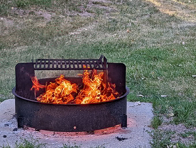 Campfire philosophy: staring into these flames under Nebraska stars makes even life's biggest questions seem answerable.