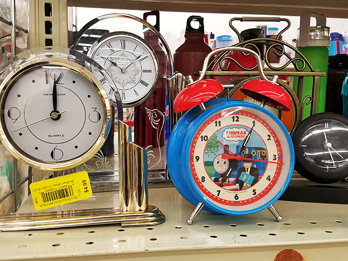 Time literally for sale: from elegant mantel clocks to Thomas the Tank Engine alarms that will definitely get your kids up for school.
