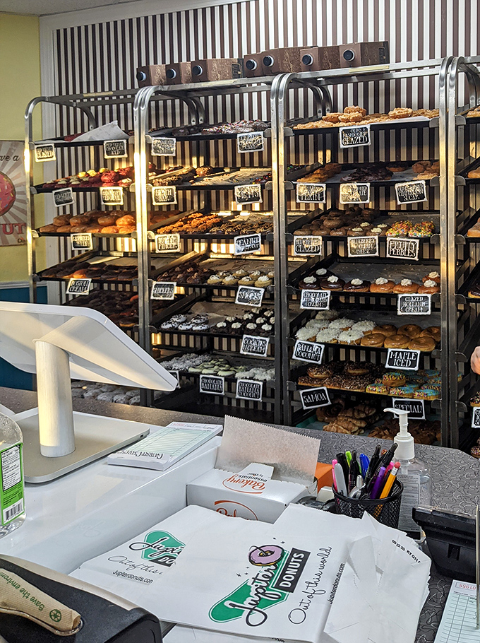 Command central for donut operations. Where friendly faces turn cravings into reality with remarkable efficiency.