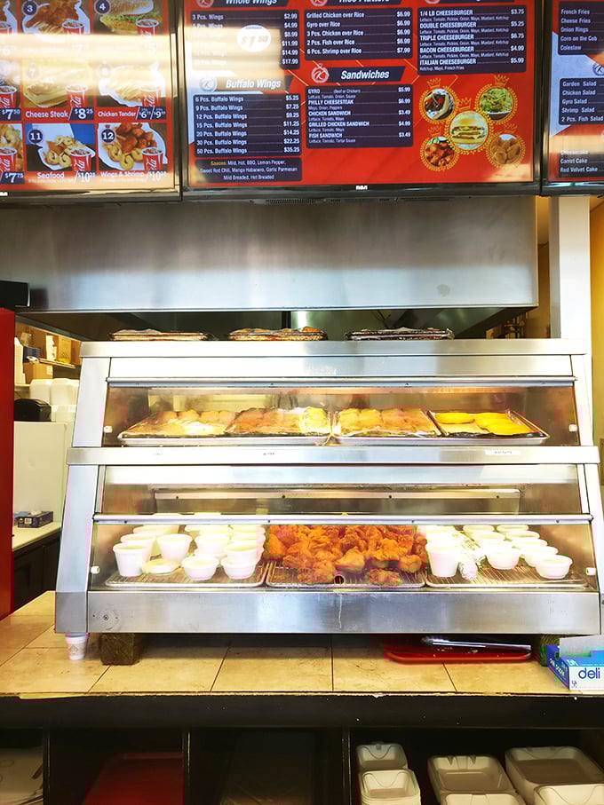 A display case of golden delights awaits, with sides standing by in perfect formation &ndash; an edible army ready for deployment.