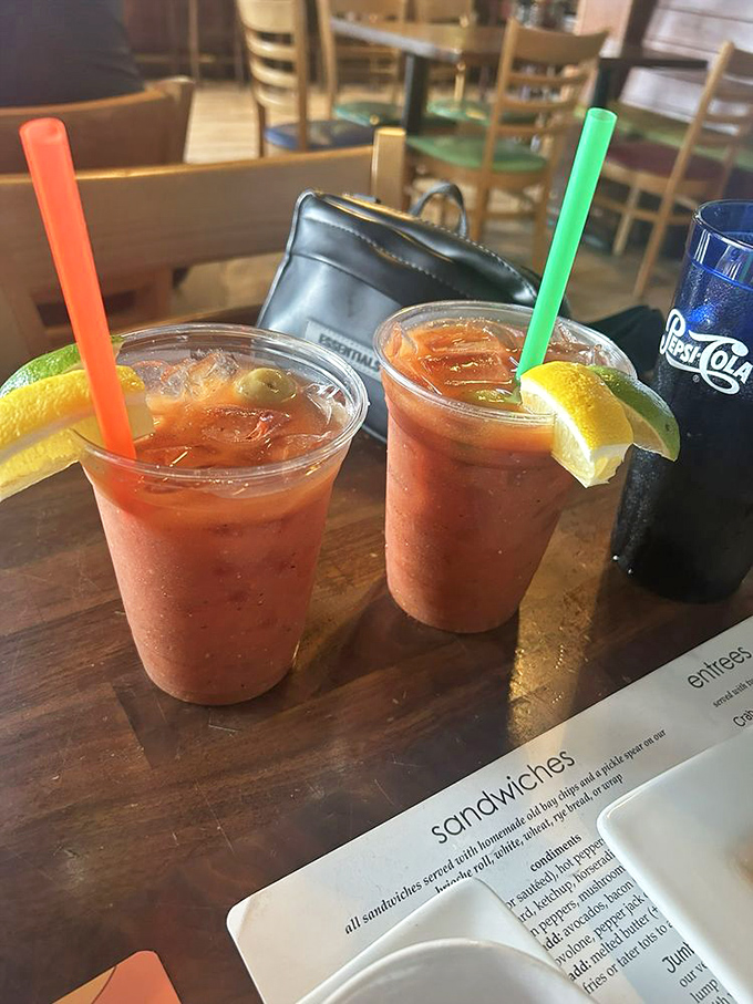 Those aren't just Bloody Marys&mdash;they're liquid brunches, armed with lemon wedges and colorful straws for maximum vacation enjoyment.