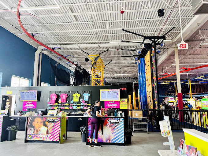 Urban Air's entrance welcomes thrill-seekers with promises of gravity-defying adventures. The hardest part? Convincing kids it's time to leave. 