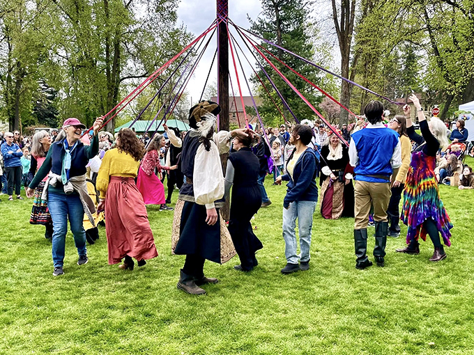The Renaissance Fair brings medieval merriment to East City Park each year. Nothing says "community spirit" like adults willingly dancing around a maypole in costume.
