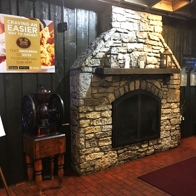 Not all hearths are created equal. This stone fireplace has witnessed more meaningful conversations than most therapists' offices.