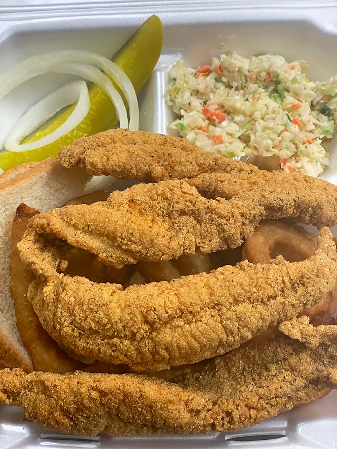Southern hospitality on a plate &ndash; golden catfish fillets with perfectly seasoned cornmeal coating that shatters with each glorious bite.