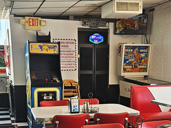 Even the arcade games are vintage&mdash;offering a chance to work up an appetite while channeling your inner 1980s teenager.
