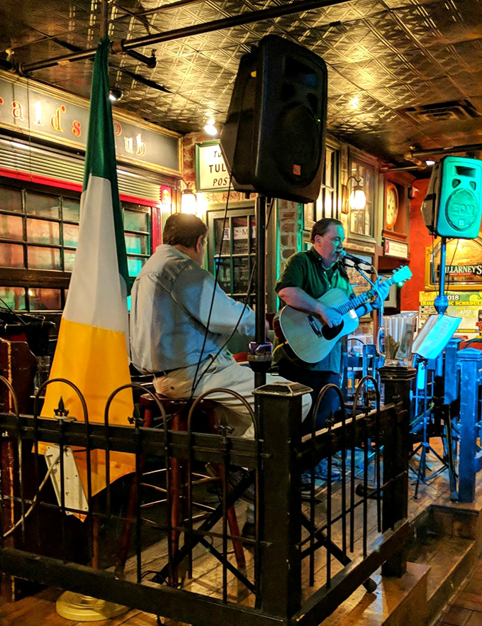 Live music and the Irish flag &ndash; because some traditions are too good to leave behind. These musicians aren't playing songs; they're weaving memories.