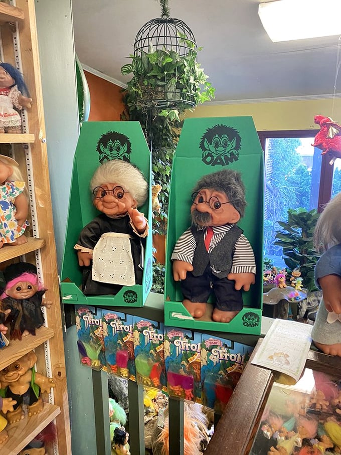 Vintage Dam trolls showcase the charming roots of global troll-mania. These grandparent-like figures in their original packaging represent the European origins of what became an American obsession.