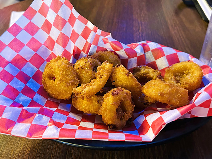 Golden halos of happiness&mdash;these onion rings deliver that perfect crunch that echoes through the restaurant with each bite.