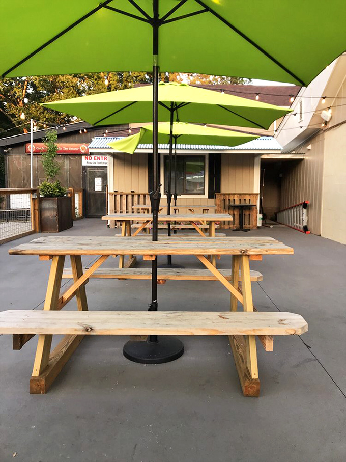 Outdoor seating that invites you to savor your meal under Virginia skies, where the only thing fresher than the air is the food.