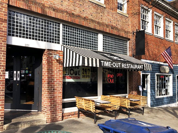 Tables outside for those rare moments when you need fresh air between bites of Southern perfection.