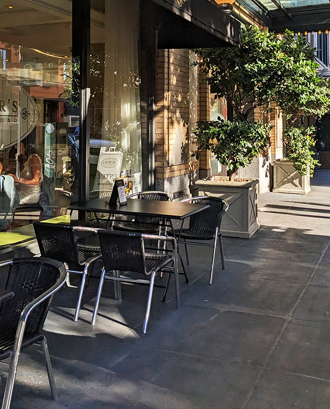 Sidewalk seating that lets you soak up Portland's urban energy while diving into Mother's comfort classics. People-watching never tasted so good. 