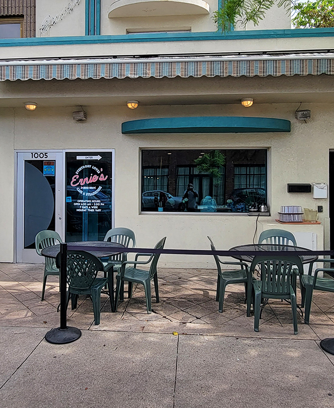 Outdoor seating that says "Come for the steak, stay for the people-watching." Columbia's sidewalk dining scene at its most authentic.