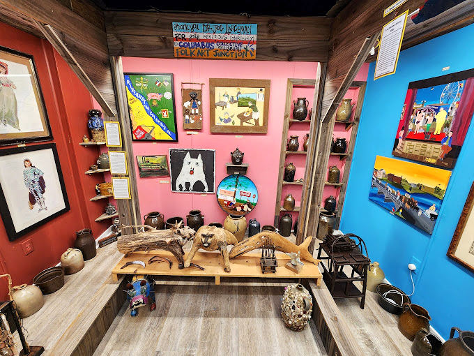 Art and artifacts share space in this eclectic corner, where bright colors and thoughtful curation remind us that history doesn't have to be boring.