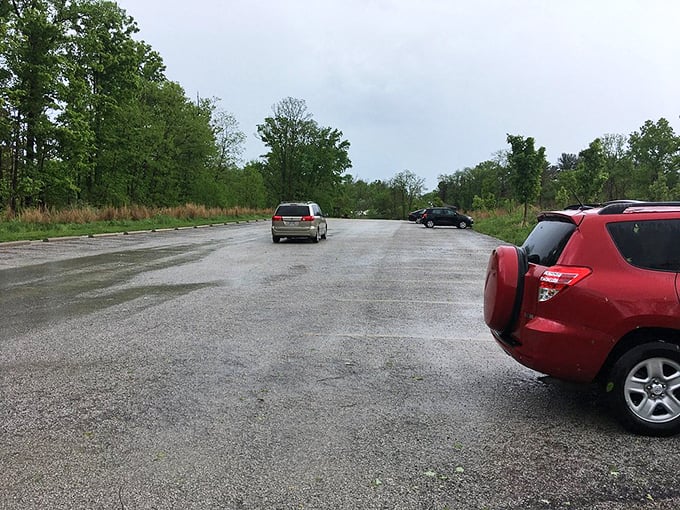 The parking lot&mdash;where adventures begin and hiking boots replace dress shoes. Not glamorous, but necessary, like coffee before morning meetings. 
