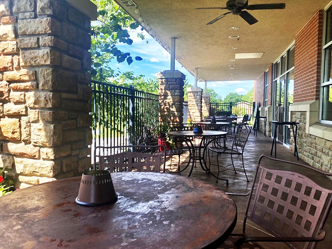 The patio offers al fresco dining with Midwestern sensibility&mdash;because sometimes a great steak tastes even better with a side of fresh air.