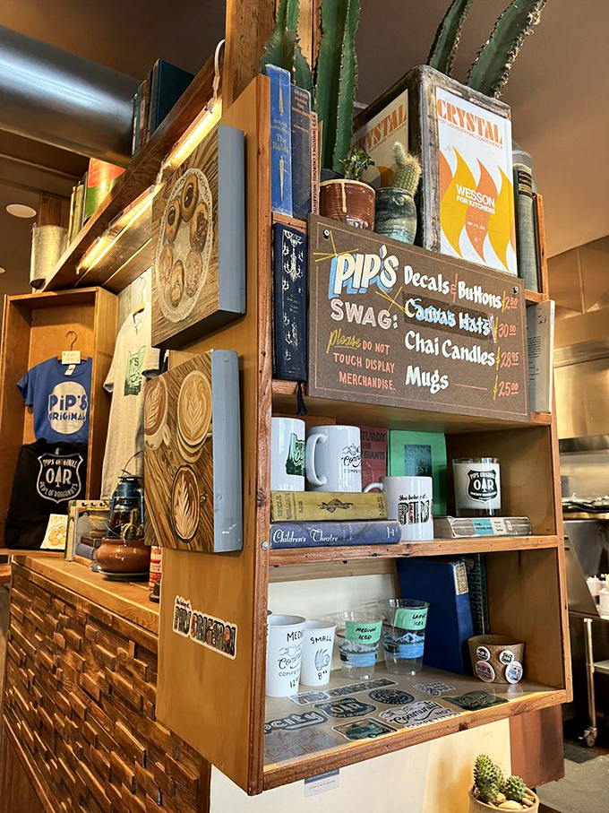 From mugs to t-shirts, Pip's merchandise lets you bring home a taste of Portland's donut culture&mdash;minus the sticky fingers.