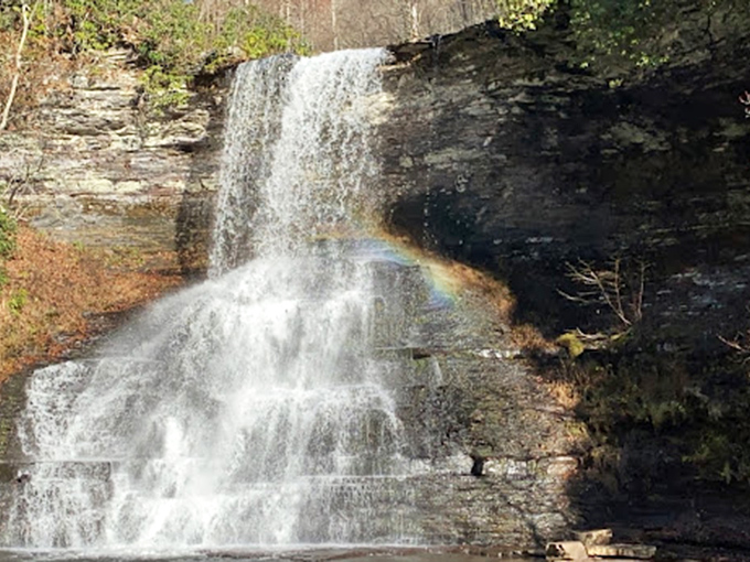 Even the falls get their own rainbow accessories. Nature's jewelry store displaying its finest wares for those patient enough to look.