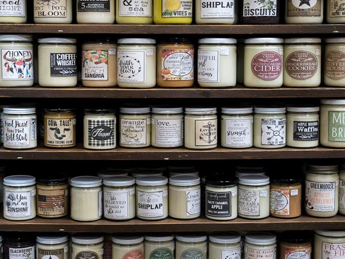 Scented candles with names more creative than most indie band albums. "Salted Caramel Whiskey" might be your new signature scent.