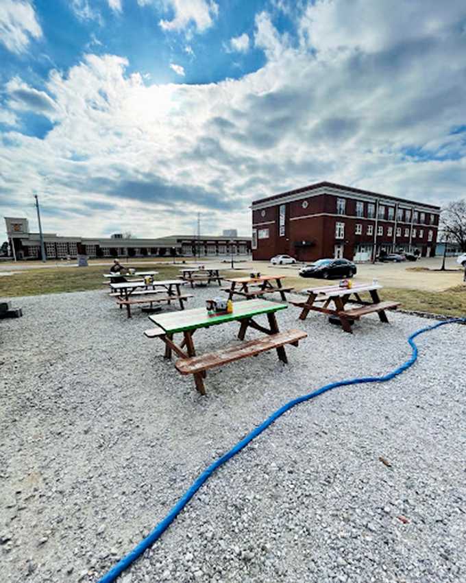 The outdoor seating area provides the perfect stage for your food photography session before the main event &ndash; devouring everything in sight.