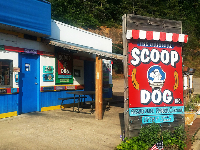 The sign proudly announces its identity like a superhero's emblem. No cape needed when you serve food this good.