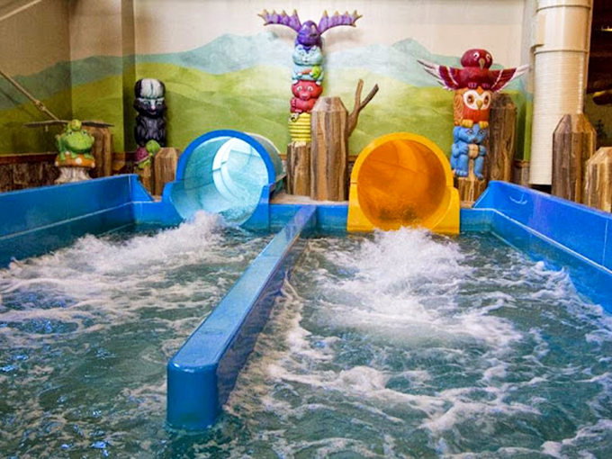 Water slide raceway glory awaits the brave. These colorful lanes have witnessed countless family rivalries and the birth of many "I let you win" parental excuses.