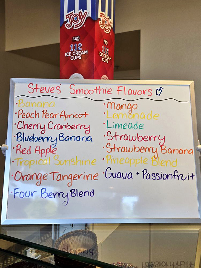 The smoothie board reads like a fruit-lover's fantasy league&mdash;tropical combinations that bring vacation vibes to landlocked Nevada with every sip.