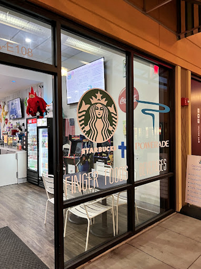 Even shopping warriors need their caffeine fix—Starbucks provides the liquid motivation to power through those last few stores on your list.