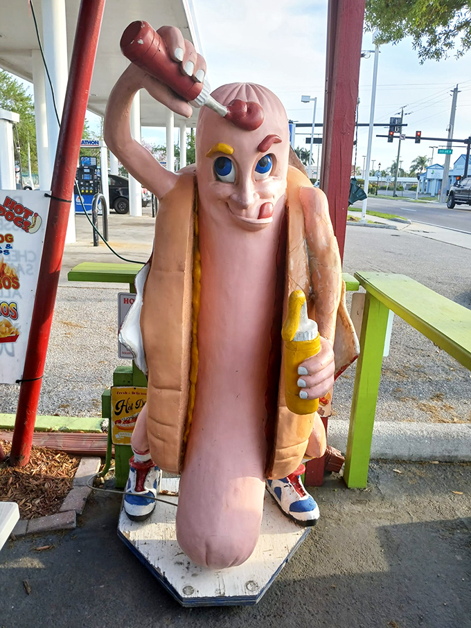 Meet the unofficial greeter&mdash;a hot dog mascot with more personality than some people I've interviewed. Those eyes have seen things&hellip; mostly hungry people.