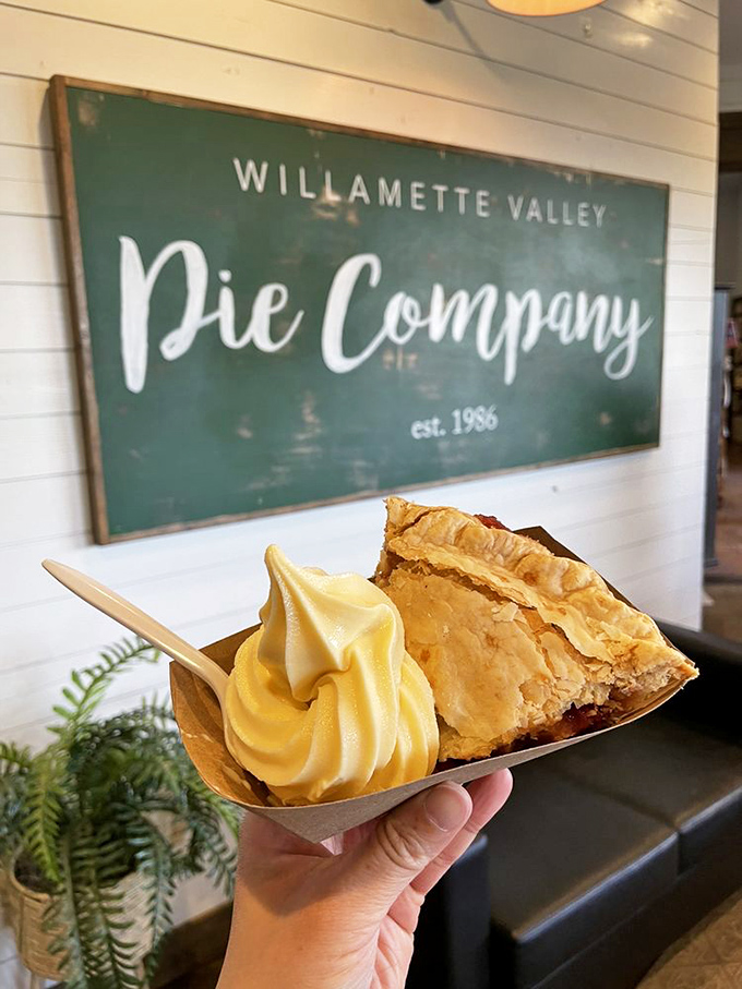 Take-home pies come nestled in simple boxes, like treasure chests protecting the purple-hued gold within. Worth every mile of the journey home.