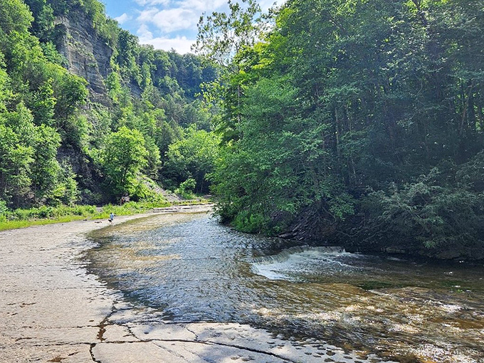 The creek carves its patient path through stone&mdash;an artist that's been working on the same masterpiece for thousands of years.