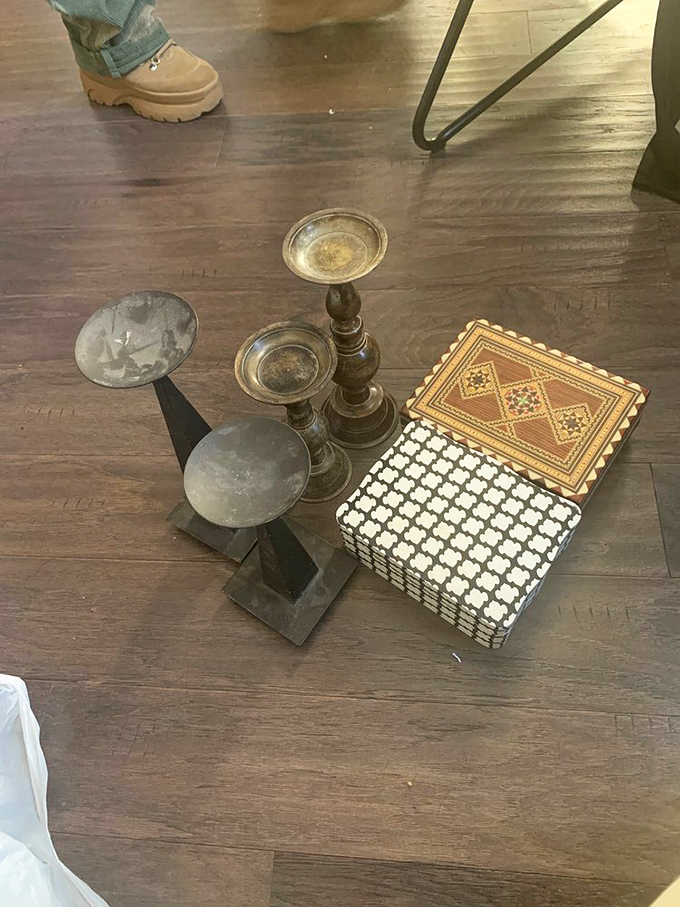 Vintage candlesticks and decorative boxes await the discerning decorator. These aren't just accessories&mdash;they're conversation pieces with mysterious pasts.