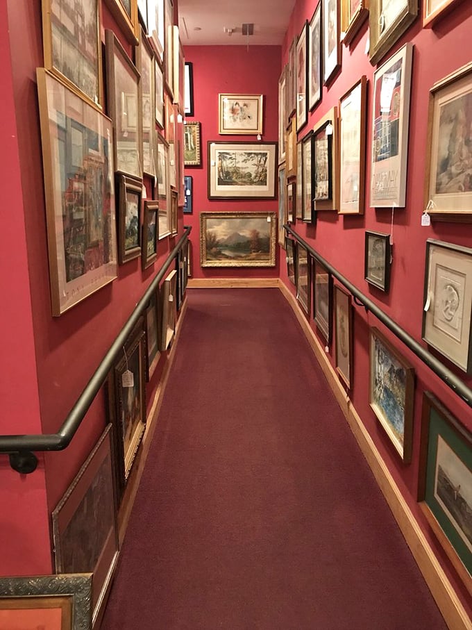 The art gallery hallway where paintings from different eras compete for your attention. Like walking through a museum where everything's for sale.