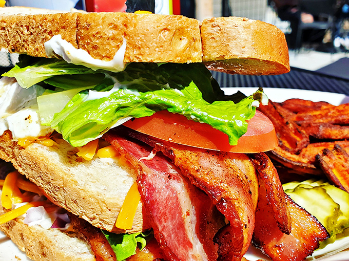 Behold: a sandwich so perfectly constructed it could teach architecture students a thing or two about structural integrity.