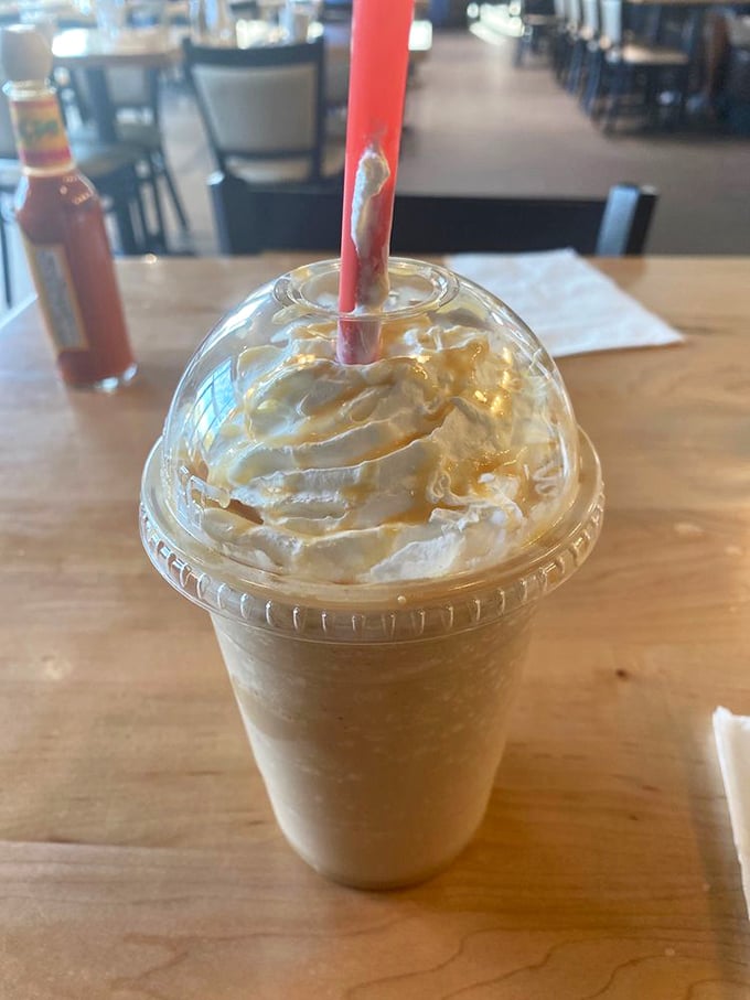 A frothy cappuccino blast that's part beverage, part dessert, and entirely necessary regardless of the outside temperature. 