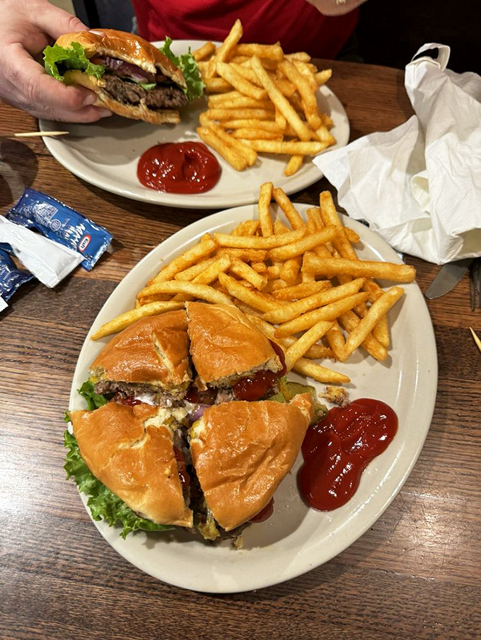 Burgers and fries that remind you why sometimes the classics outshine all the fancy food trends &ndash; simple perfection on a plate.