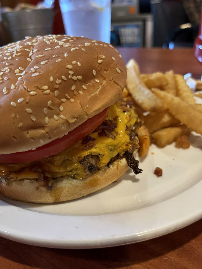 This isn't just a burger&mdash;it's a hand-formed masterpiece whose melted cheese blanket makes you want to cancel all afternoon appointments.