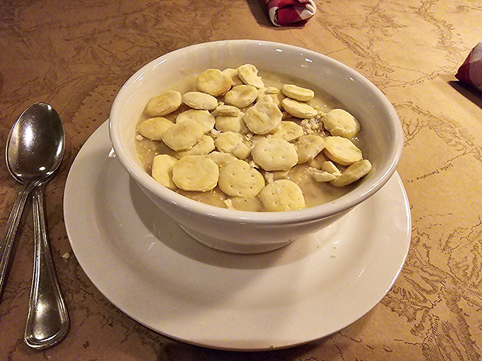 Not just soup&mdash;it's a warm bowl of New England nostalgia, where each spoonful delivers the comfort only properly executed clam chowder can provide.