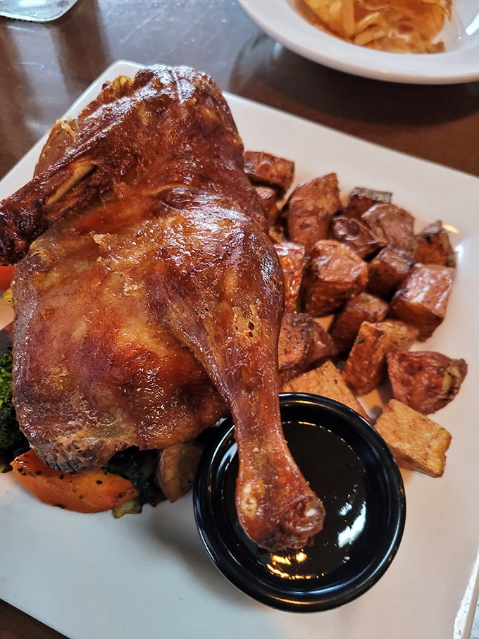 Duck so perfectly crisp, it makes you wonder if it's what Donald and Daffy were hiding from hunters all along. 