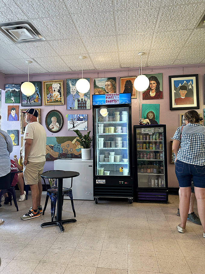 Customers ponder life's most important question: which of these extraordinary flavors deserves to go home with them today?