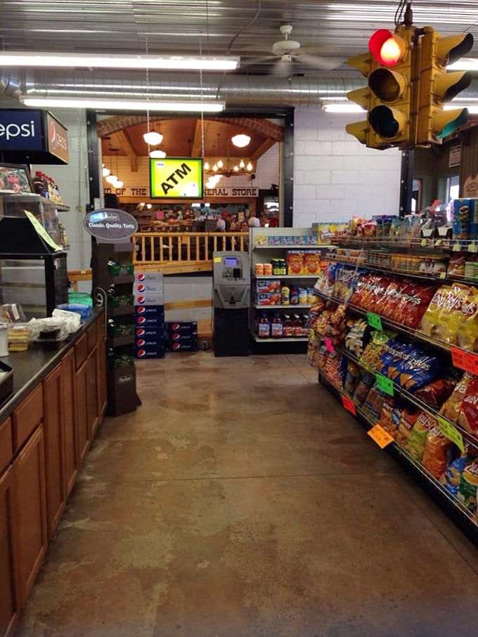 Where modern convenience meets yesteryear charm&mdash;even the ATM and snack shelves feel like they're part of a living museum of American retail.