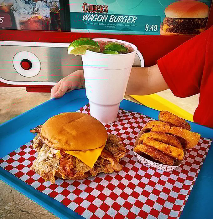 The Wagon Burger with steak fries isn't just a meal&mdash;it's a commitment that requires both hands and zero shame.