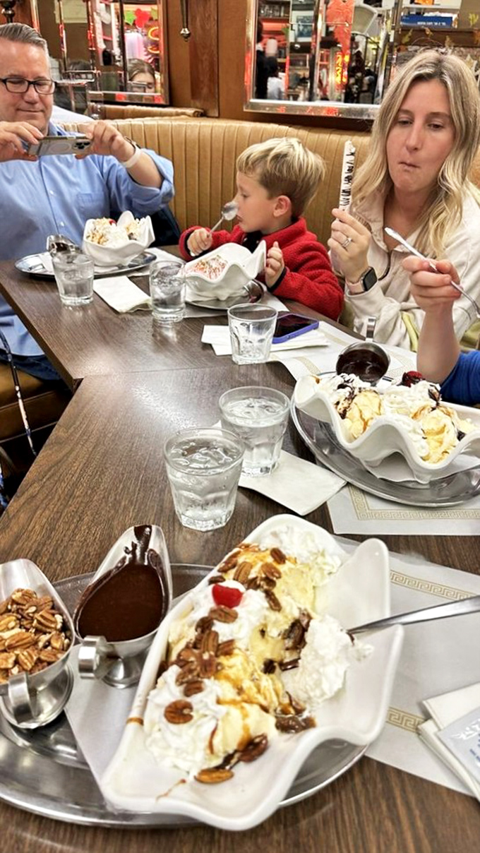 Three generations sharing the same sweet tradition - the ultimate proof that some pleasures never go out of style.